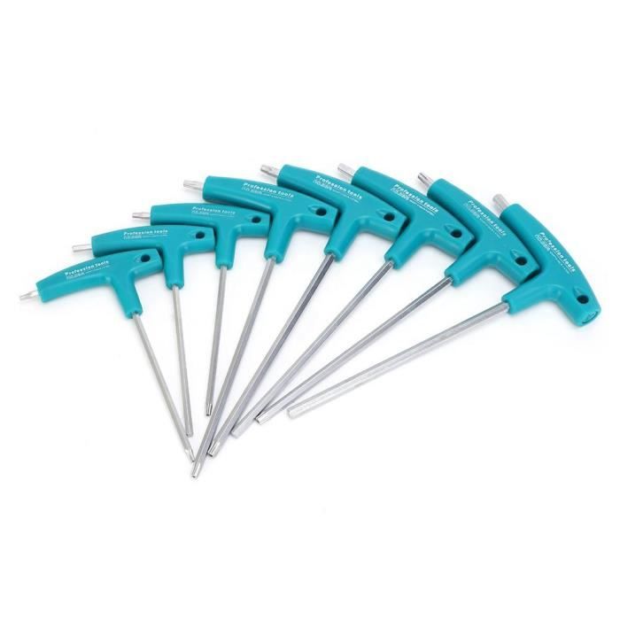 Jeu Clés en Etoile, 8 pièces Clé Hexagonale Etoile en Acier au Canadium ...