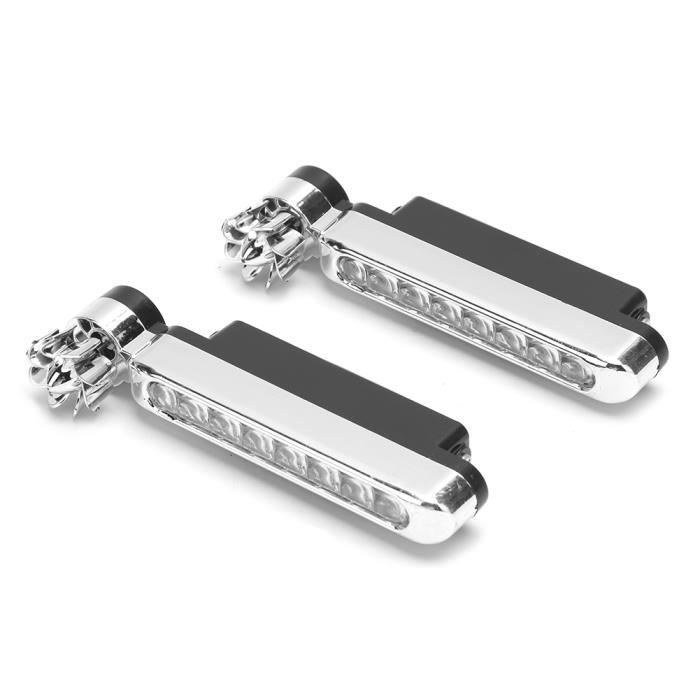 Dilwe feu diurne universel 2pcs 8LEDs Car Universal Wind Energy Powered ...