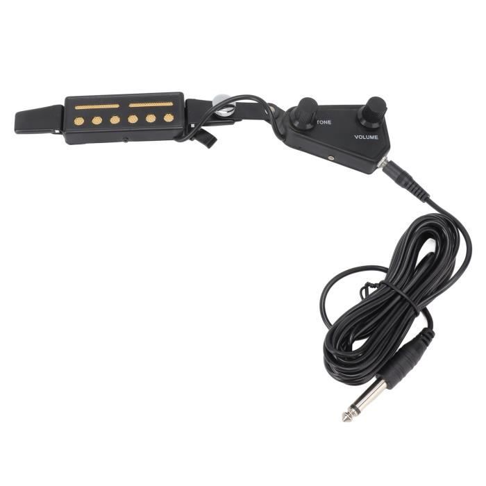 Dilwe Micro de guitare acoustique Soundhole Pickup Volume Tone Control ...