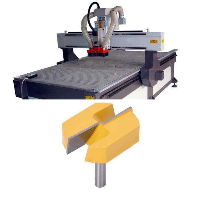 MAG Fraise Defonceuse 8mm, Fraise Rabotage de Surface de Nettoyage de Fond, T-Track Routeur à ...