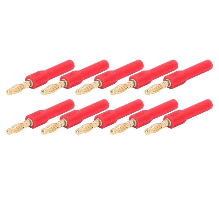 EJ.life connecteur fiche banane Fiche banane 4.0mm mâle à 2mm femelle, 10 pièces, connecteur 30V ...