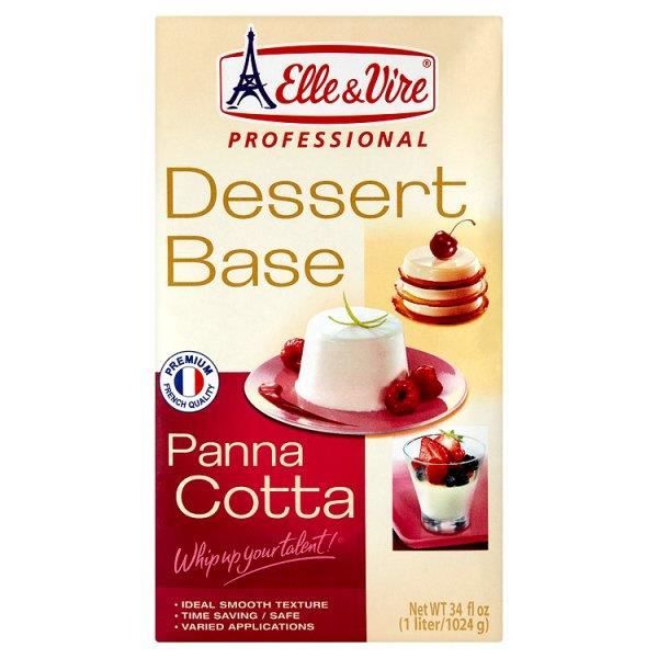 Elle & Vire Professionnel Dessert Base de Panna Cotta 1 Litre ...