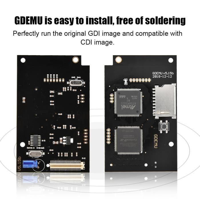 GDEMU Simulation CD-ROM V5.15B pour console de jeu DC - Compatible 100% avec les jeux - Blanc ...