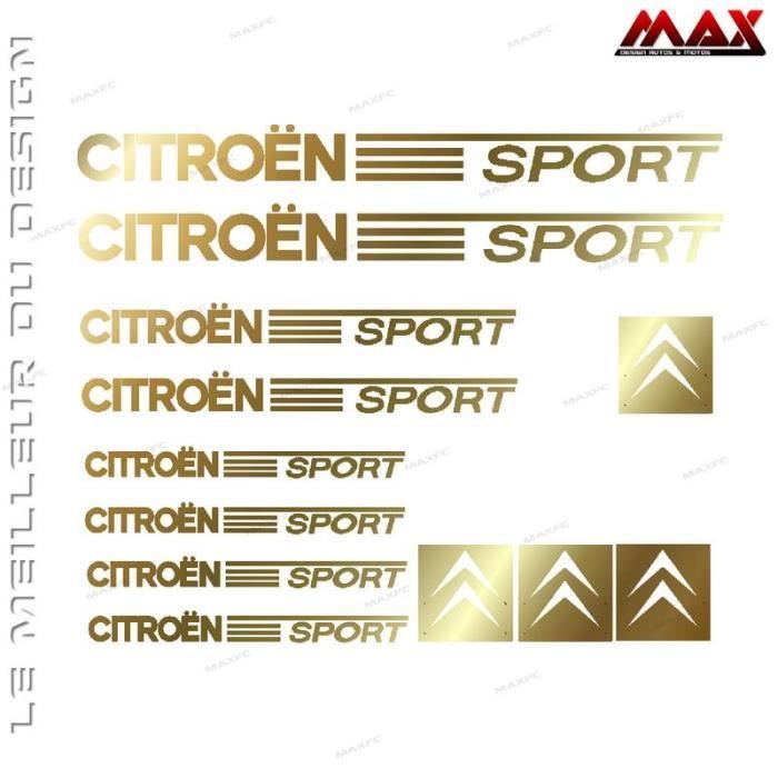 12 stickers CITROËN SPORT – OR – DS5 DS3 DS4 C3 C4 C1 DS2 DS7 Xsara ...