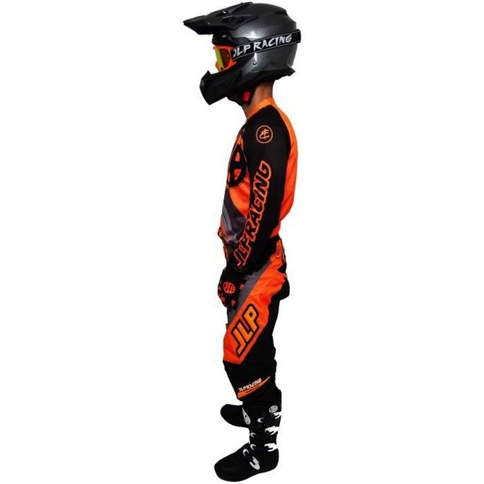 TENUE MOTO CROSS QUAD VTT BMX JLP RACING ORANGE FLUO XX - Cdiscount Auto