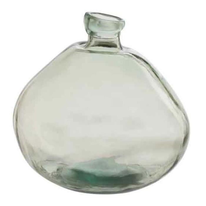 Vase Rond - J-LINE - Modèle Laura - Verre - 36cm - Design Contemporain ...