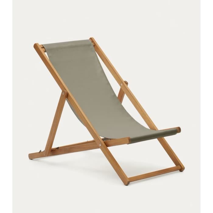 Chilienne de jardin pliante en bois massif d'acacia - longueur 57,5 x ...