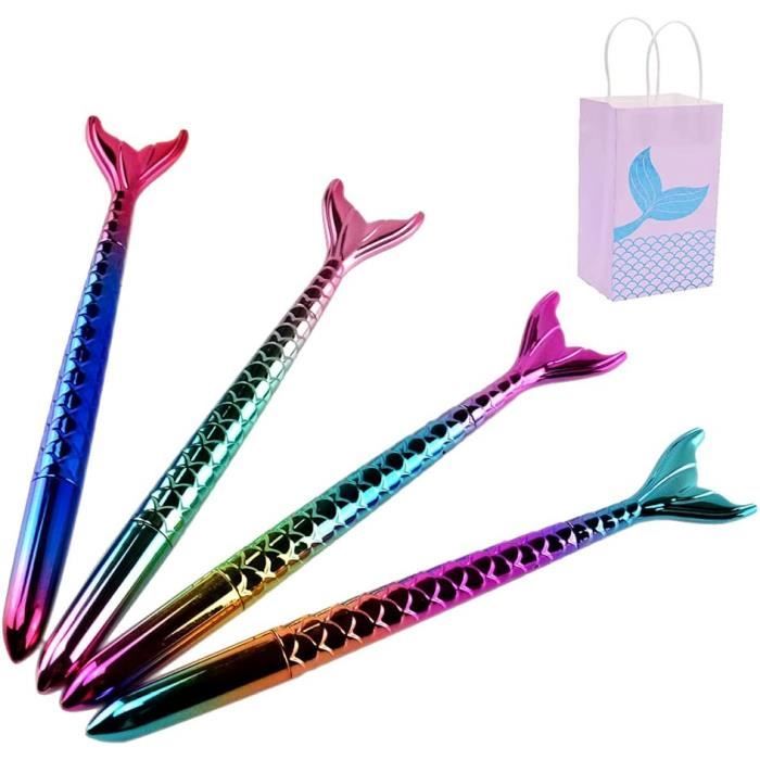 Lot De 9 Stylos À Bille En Forme De Sirène Et 1 Pochette Cadeau En ...