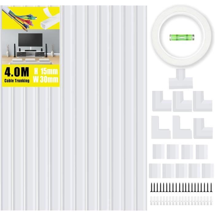 KOOLPUG Goulotte Passe Cable, Cache Cable TV Mural, Gaine Cable ...