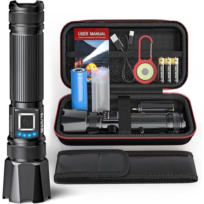 GEARLITE Lampe Torche LED Ultra Puissante, 10000 Lumens Lampe Torche ...
