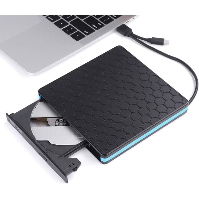 Universal Type C Usb 3.0 External Dvd-Cd-Vcd Burner Rw Svcd Lecteur ...