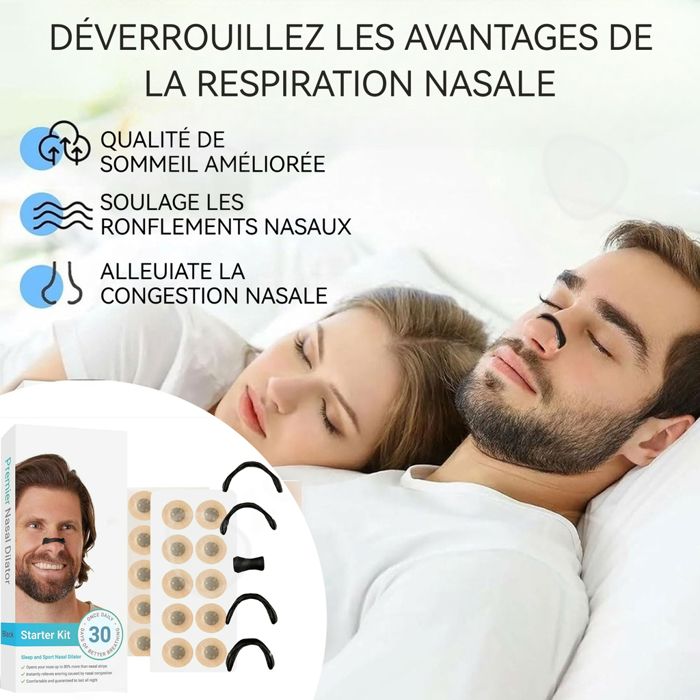 Kit de confort voyage 60PCS patch nasal magnétique anti-ronflement ...