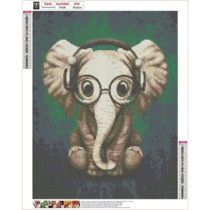 Diy Square Diamond Painting Carré Carre 40X50 Cm Peinture Diamant 5D ...