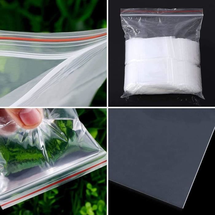 500 Sachets Zip Plastique Transparent,Sac Congelation Zip, Sachet zip ...