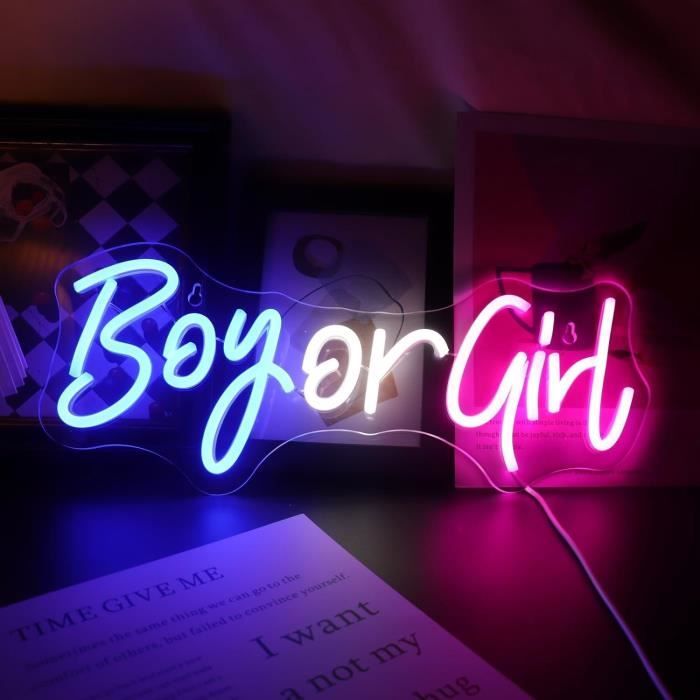 Led "Boy Or Girl" Signe Au Néon Sexe Révélé Partie Décoration Nnéon ...