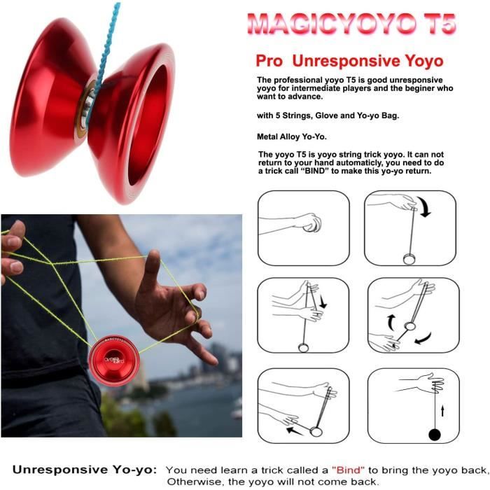 MAGICYOYO Yoyos Enfants Adultes Professionnel Non réactif yoyo Magic ...