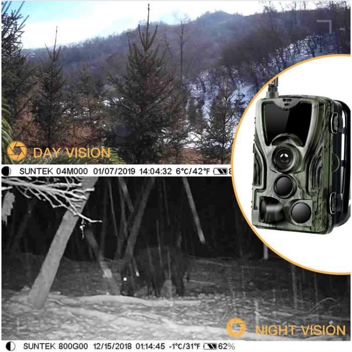 HC801LTE 4G Caméra de Chasse 940nm Vision Nocturne GSM MMS GPRS Pièges Photo Caméra de Traînée ...