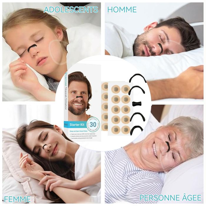 Kit de confort voyage 60PCS patch nasal magnétique anti-ronflement ...