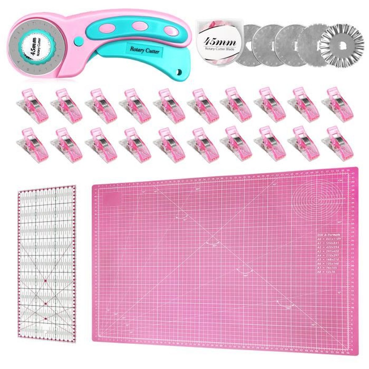 HENGMEI Cutter à roulettes pour tissu, papier, cuir 45 mm - Cdiscount ...