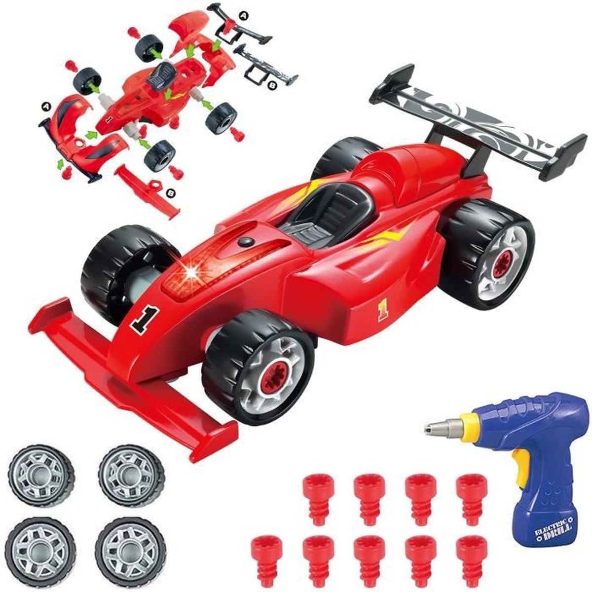 Prendre À Part F1 Voiture Course pour Enfants de 3+ Ans, 24 Pièces avec ...