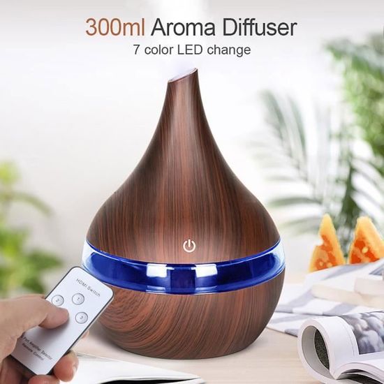 Diffuseur huiles Essentielles, Diffuseur de Parfum Electrique 300ml, Humidificateur Ultrasonique ...