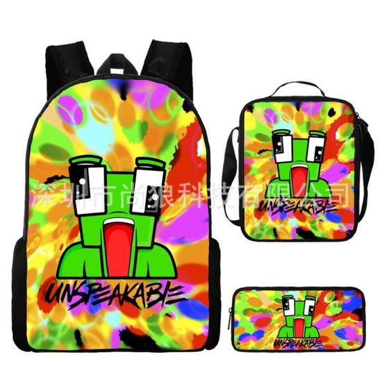 UNSPEAKABLE Cartoon Backpack Three Piece 10 Trendy Large Capacity Dirty ...