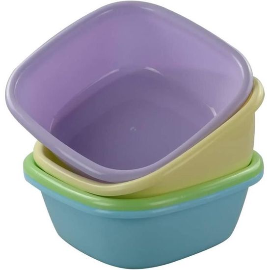 4 Paquets Bassine Plastique Cuisine, Coloré Petite Carré Bassine [719 ...