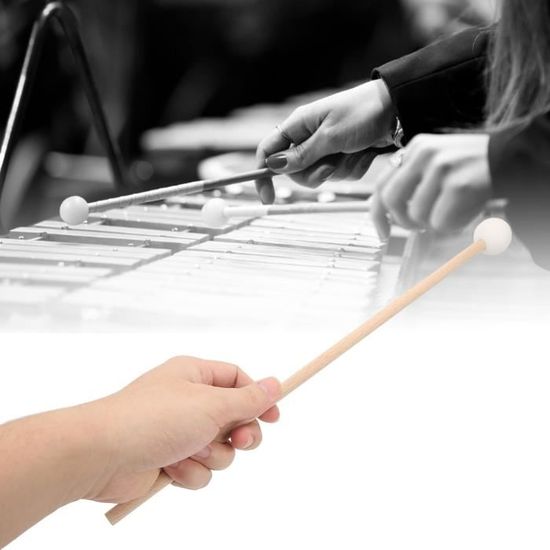GOTOTOP Maillet cloche Bell Mallet, Marimba Stick Tête en caoutchouc ...