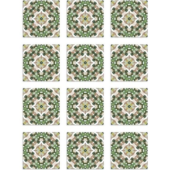 Stickers Carrelage Adhésif Cuisine Salle De Bain 48 Pièces De 15X15 Cm ...