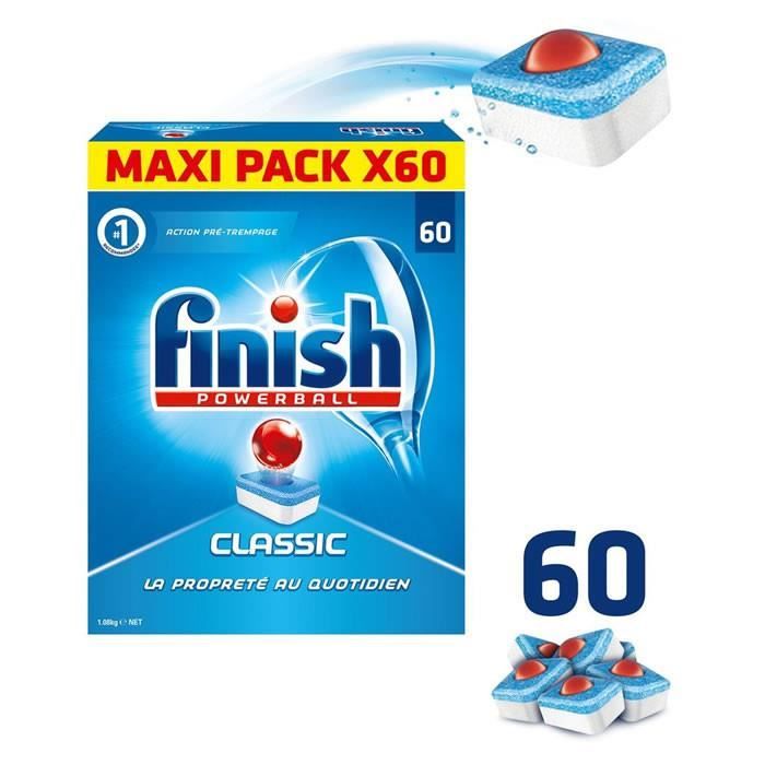 FINISH Powerball Classic - Tablettes lave-vaisselle 60 tablettes ...