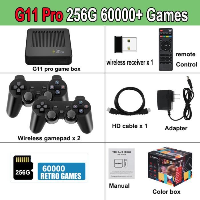 256G 60K Jeux - G11 Pro Game Box Console de jeu vidéo avec 128G, 40000 ...