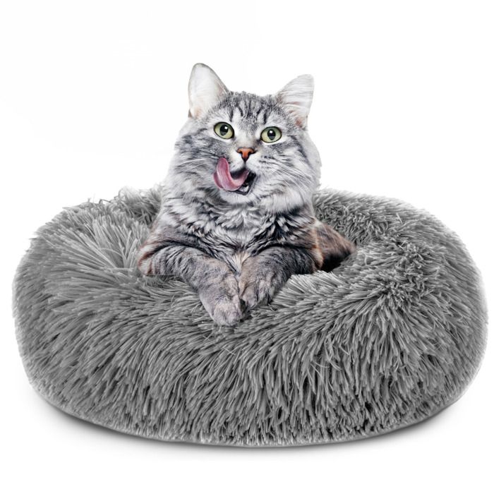 Lit pour chats moelleux 60 cm - Panier pour chats Coussin pour chats ...