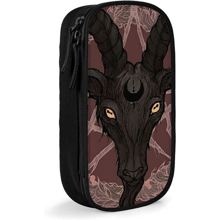 Trousse À Crayons Avec Motif Pentagramme Et Tête De Mort De Chèvre ...