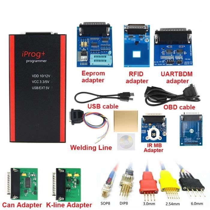 Outil de diagnostic - Iprog - Iprog Pro V87 - Support IMMO - Reset jusqu'en 2021 - Universel ...