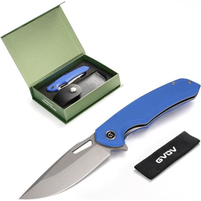 Couteau Pliant En 9Cr18Mov Acier Inoxydable, Couteau De Poche Avec G10 ...