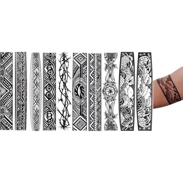 Bracelet Temporaire Tatouages Maori Design Tatouages Tribal Tatouages ...
