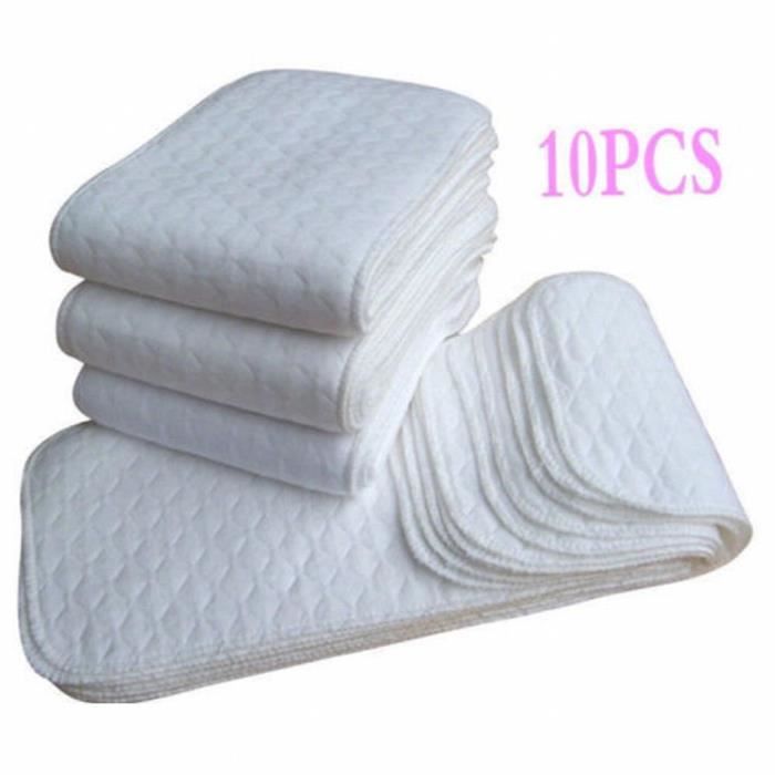 CRAZE 10 PCS Enfants Doux Réutilisable Bébé Couches Lavables Nappy ...