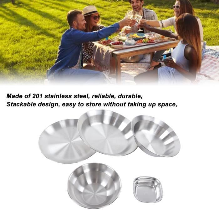 TIM® Zerone Ensemble d'assiettes portables 12 pièces ensemble de ...