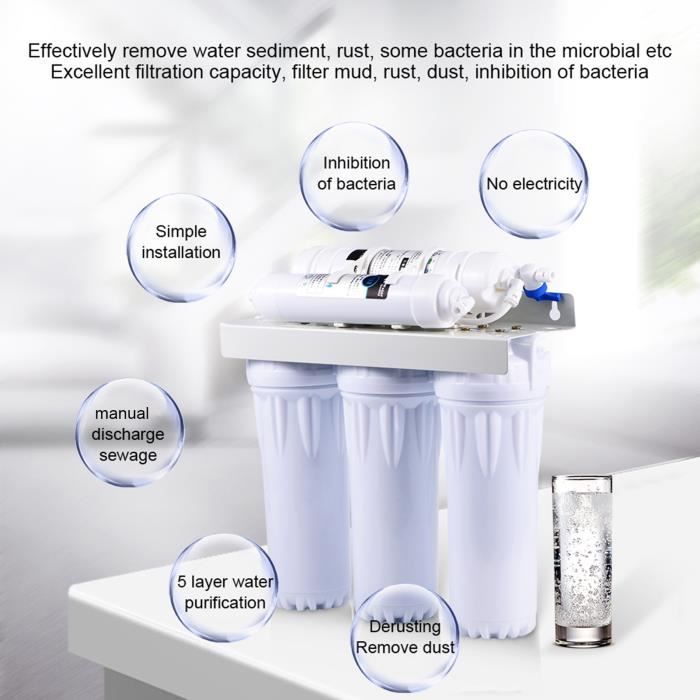 Fdit Système de filtre à eau Fontaine de système de filtration d'eau ...