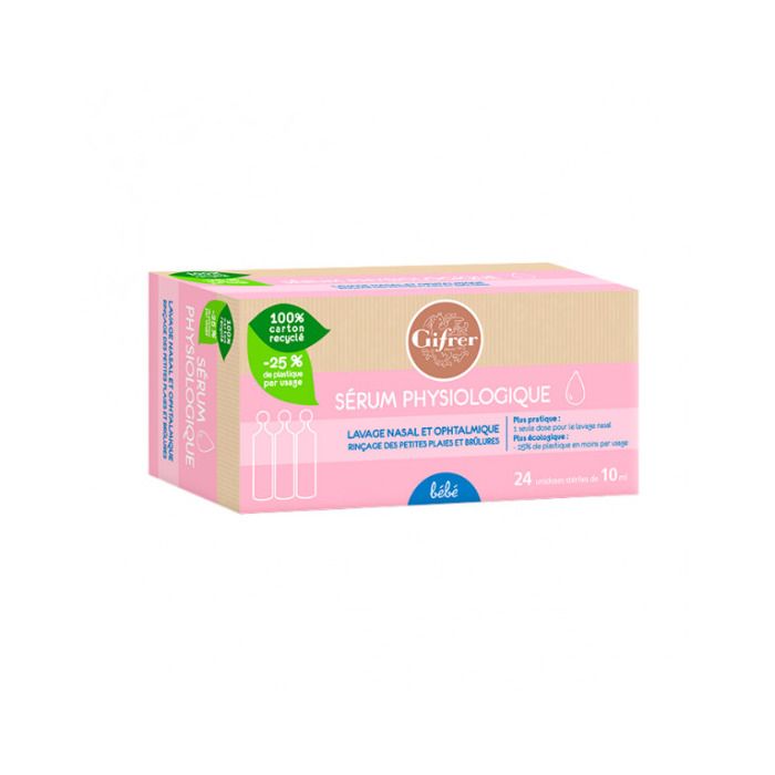 Gifrer Sérum Physiologique 24 unidoses x 10ml - Cdiscount Santé - Mieux ...