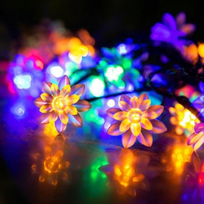 LOOK-LED Solaire en Forme Lotus Fleur 22m 200 LED Décoration Jardin ...