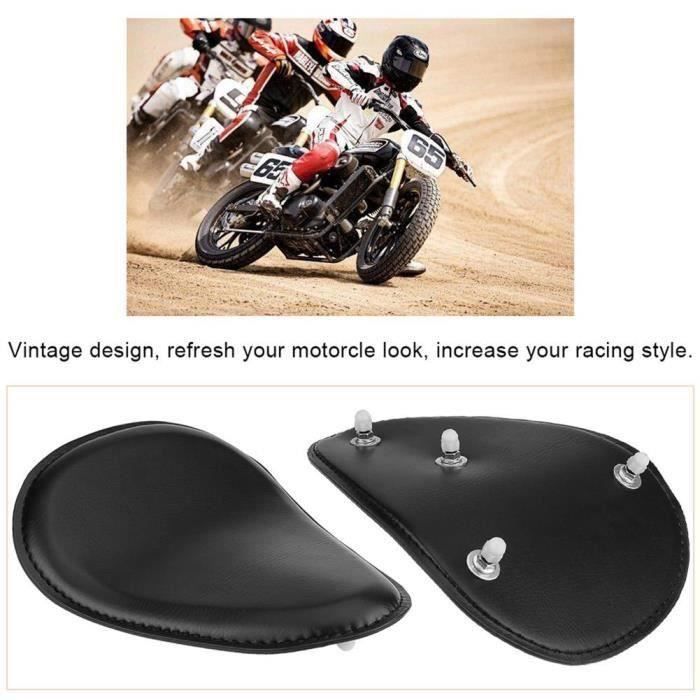 GAT17578-Fydun Siège de moto Siège Solo en cuir noir de moto de 3 'avec ...