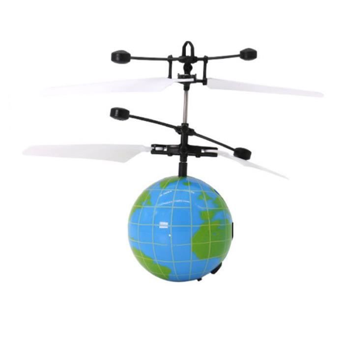 1 pièces Globe hélicoptère main volant Mini Induction Suspension avion ...