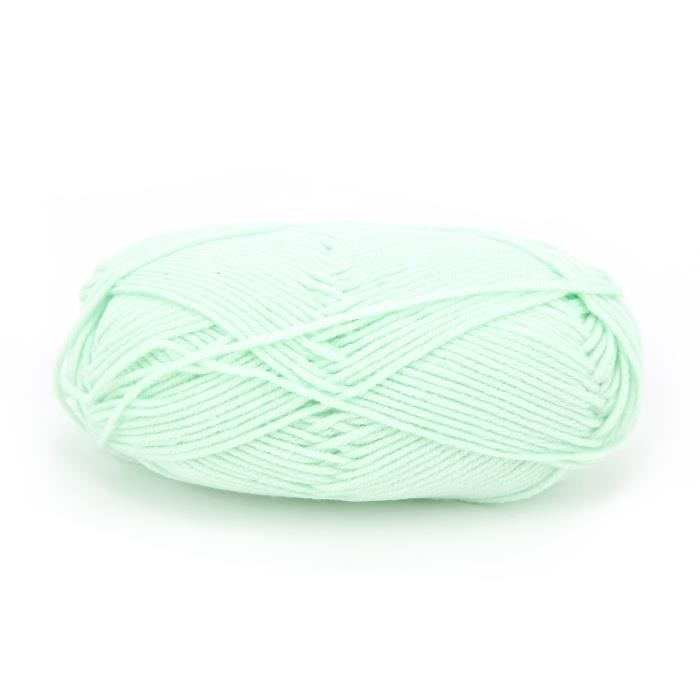 Fil à crochet en laine de coton doux pour la peau TMISHION - Blanc ...