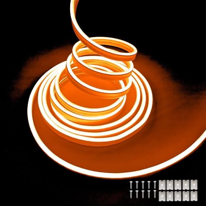 Barre Lumineuse Led Néon Orange, 5 M 12 V Dc 600 Smd2835 Led Étanche ...