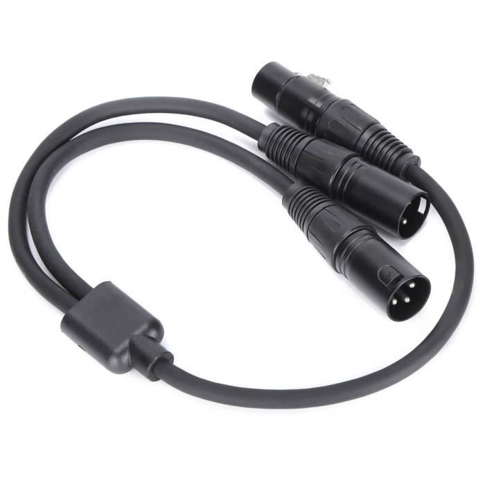 CHX JD6074 Câble XLR femelle vers double XLR mâle Câble de microphone de type Y XLR femelle vers ...