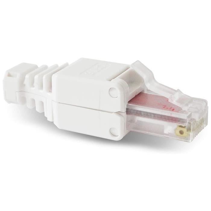 50 x Connecteurs Réseau Sans Outil RJ45 CAT6 LAN Câble UTP Prise Sans Outils Câble D ...