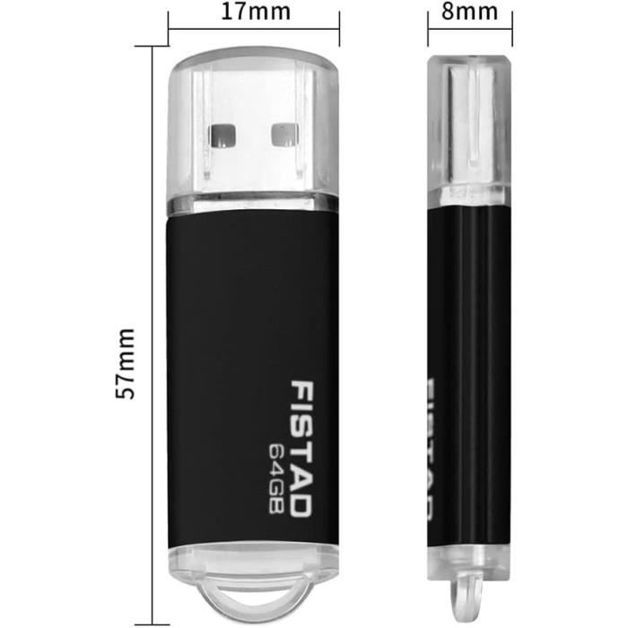 Clé Usb 64Go Lot De 2 Mémoire Stick Flash Drive Pen Drive Usb 2.0 64Go ...