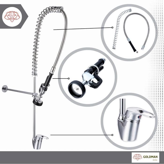 Robinet Industriel D'Hôtellerie Monocommande Extensible Pour Évier De ...