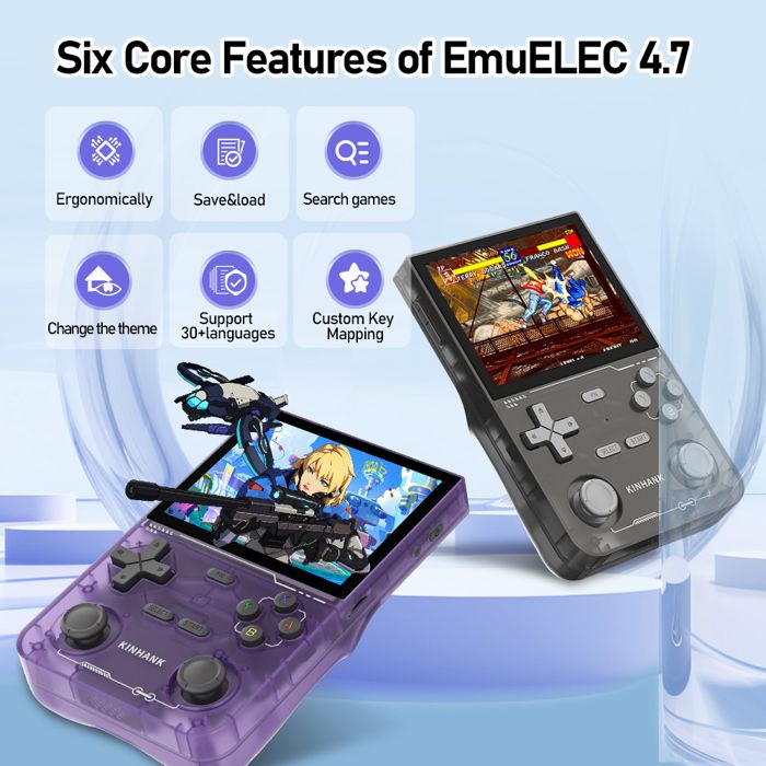 Console de jeu vidéo rétro portable - RNCYN - Écran IPS 3,5 pouces ...